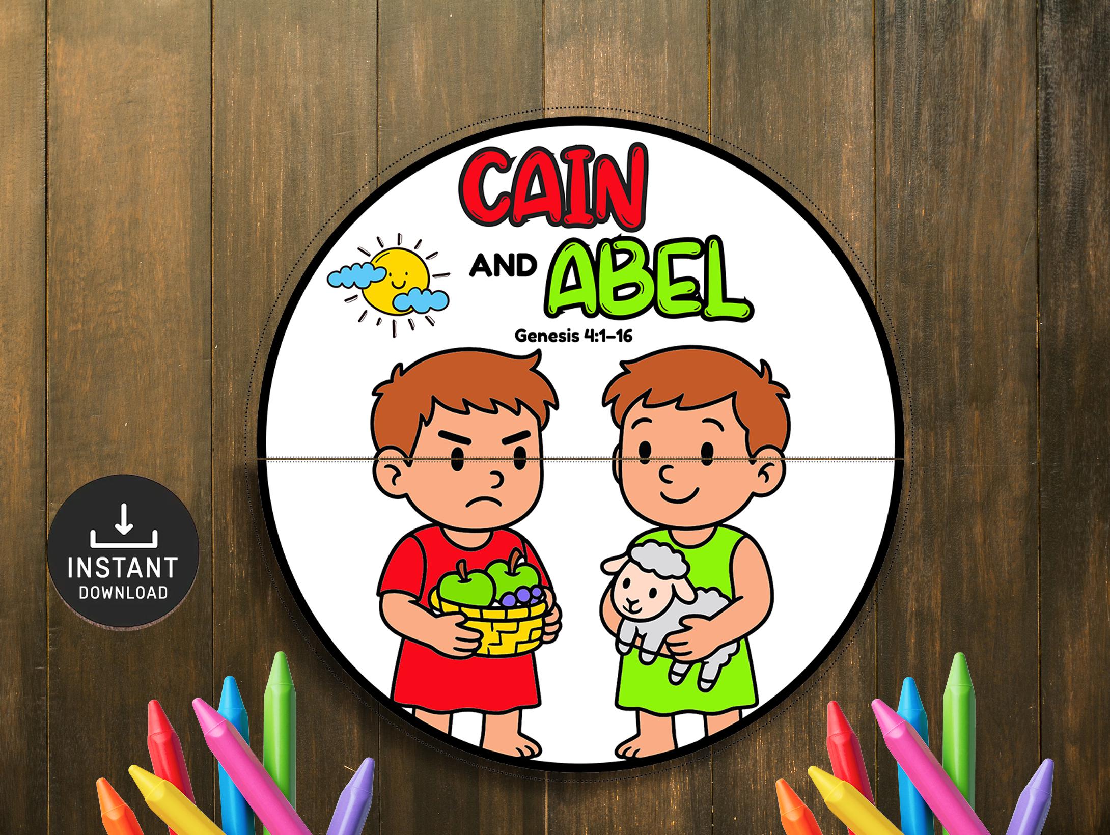 Cain and Abel Folding Surprise Bible Story Craft, Bible Craft, Bible ...