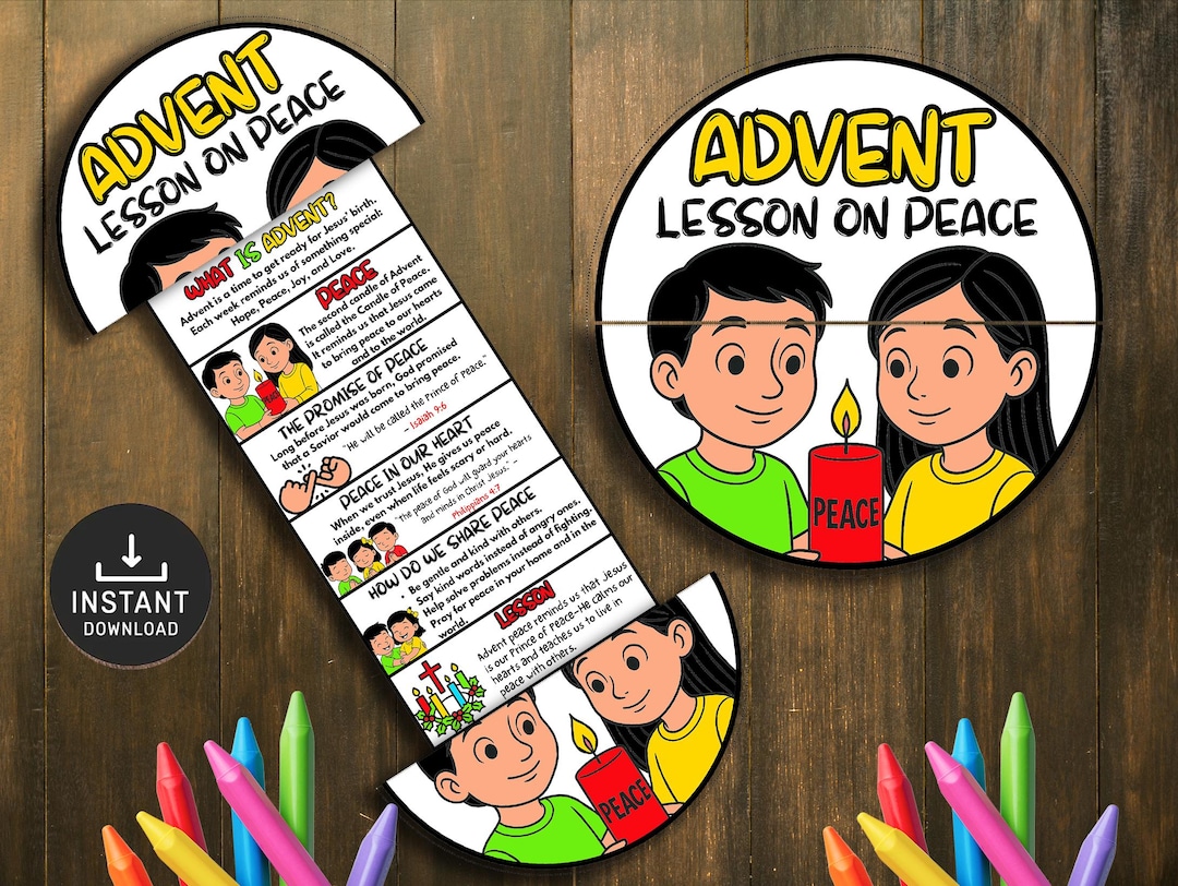 Advent Bible Lesson on Peace Folding Surprise Bible Craft, Memory Game ...