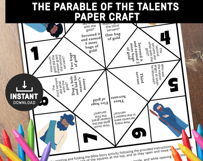 Baptism of Jesus Craft, Jesus Baptized, Fortune Teller, Cootie Catcher ...