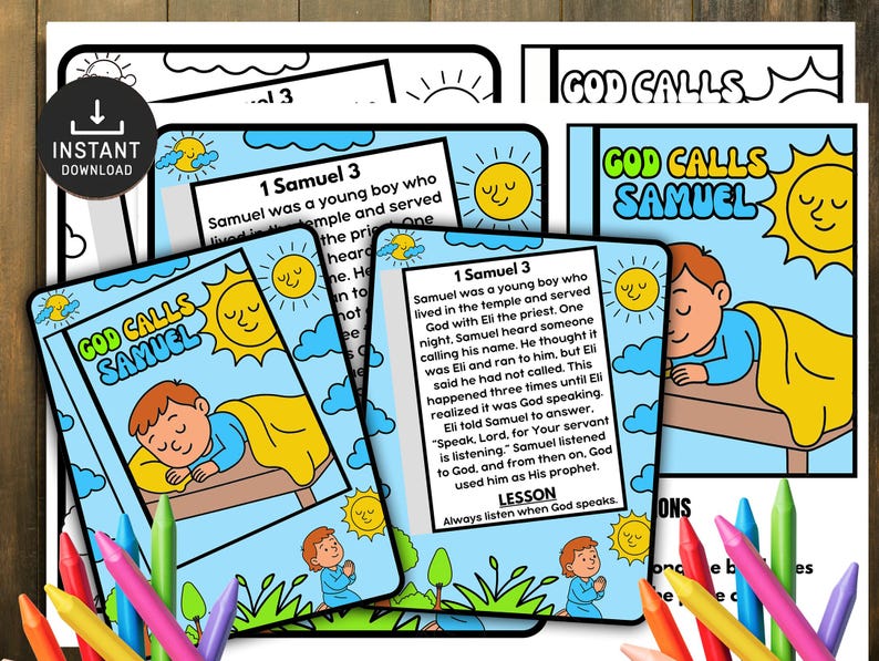 God Calls Samuel, Bible Story Craft, Kids Bible Lesson, Sunday School ...