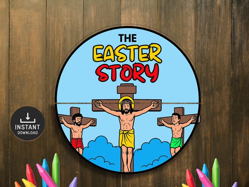 Easter Story Folding Surprise Bible Story Craft, Sunday School Activity ...