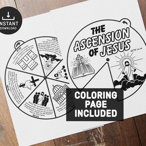 The Ascension of Jesus Coloring Wheel, Easter Craft, Bible Lessons ...