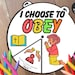 I Choose to Obey Coloring Wheel, Bible Activity, Kids Bible Lesson ...