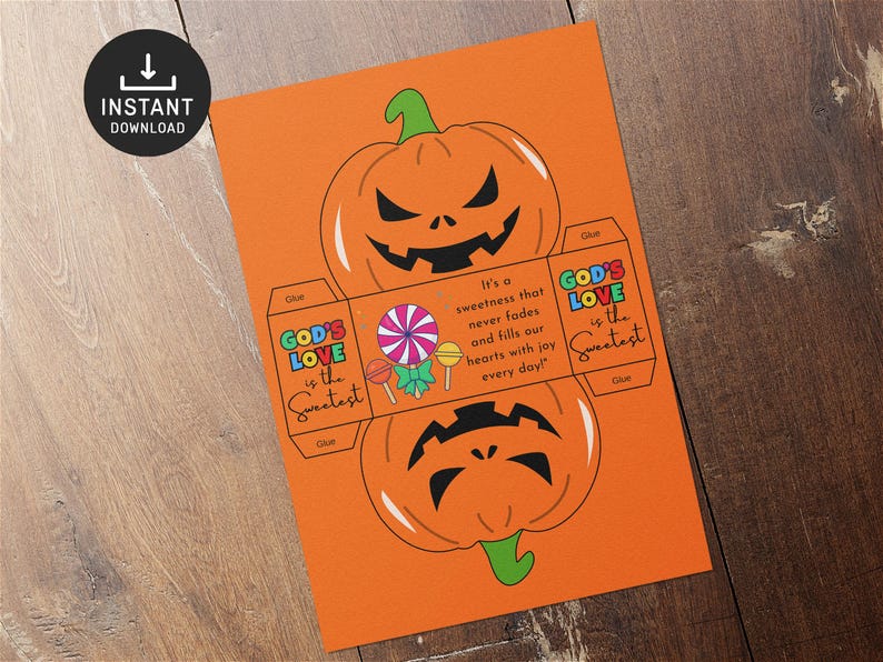 God's Love Craft Activity, Christian Halloween Bible Craft Activity ...