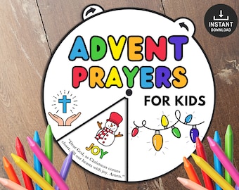Advent Prayers Coloring Wheel, Bible Activity, Kids Bible Lesson ...