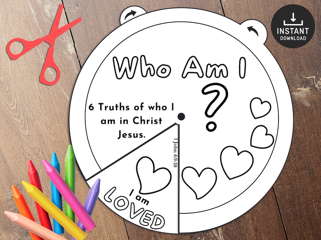 Printable Identity in Christ Coloring Wheel Printable Bible - Etsy UK
