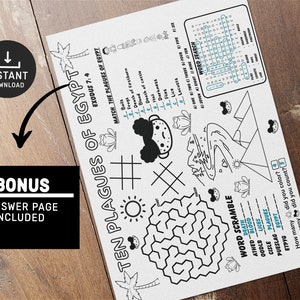 Plagues of Egypt, Bible Activity, Sunday Activities, Bible Placemat ...