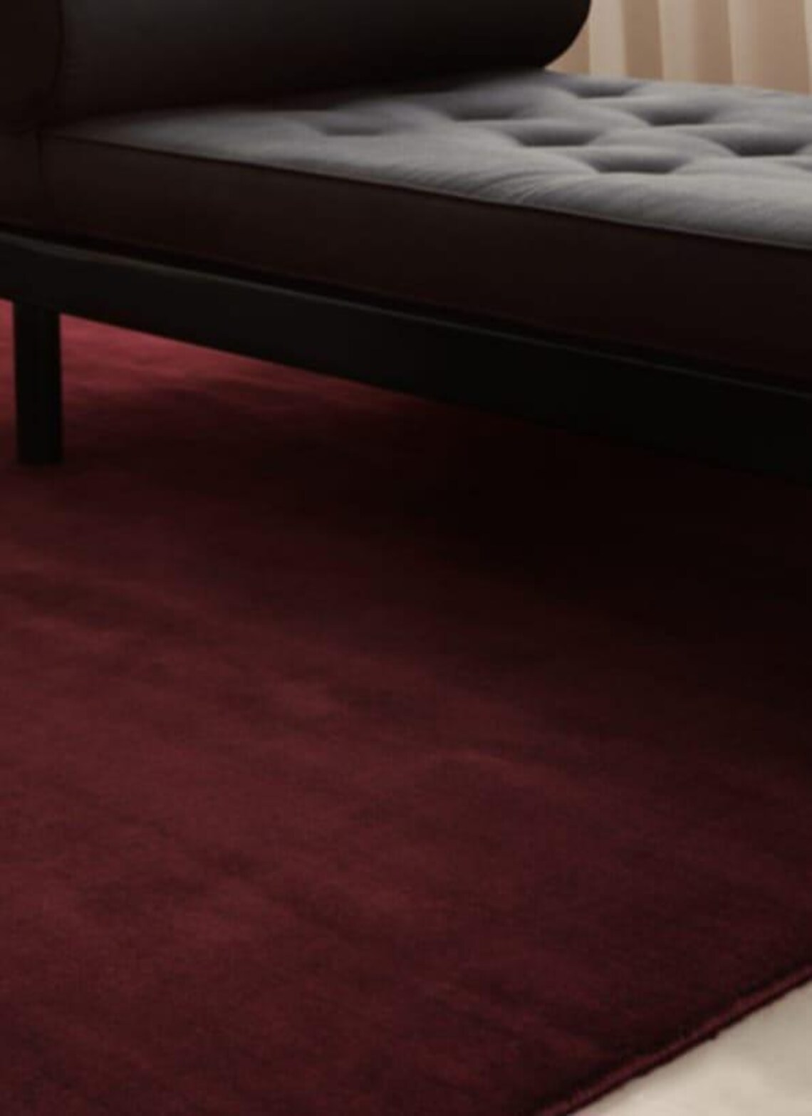 8x10 Burgundy Wool Rug for Living Room Bedroom Solid Plain Maroon Rug ...