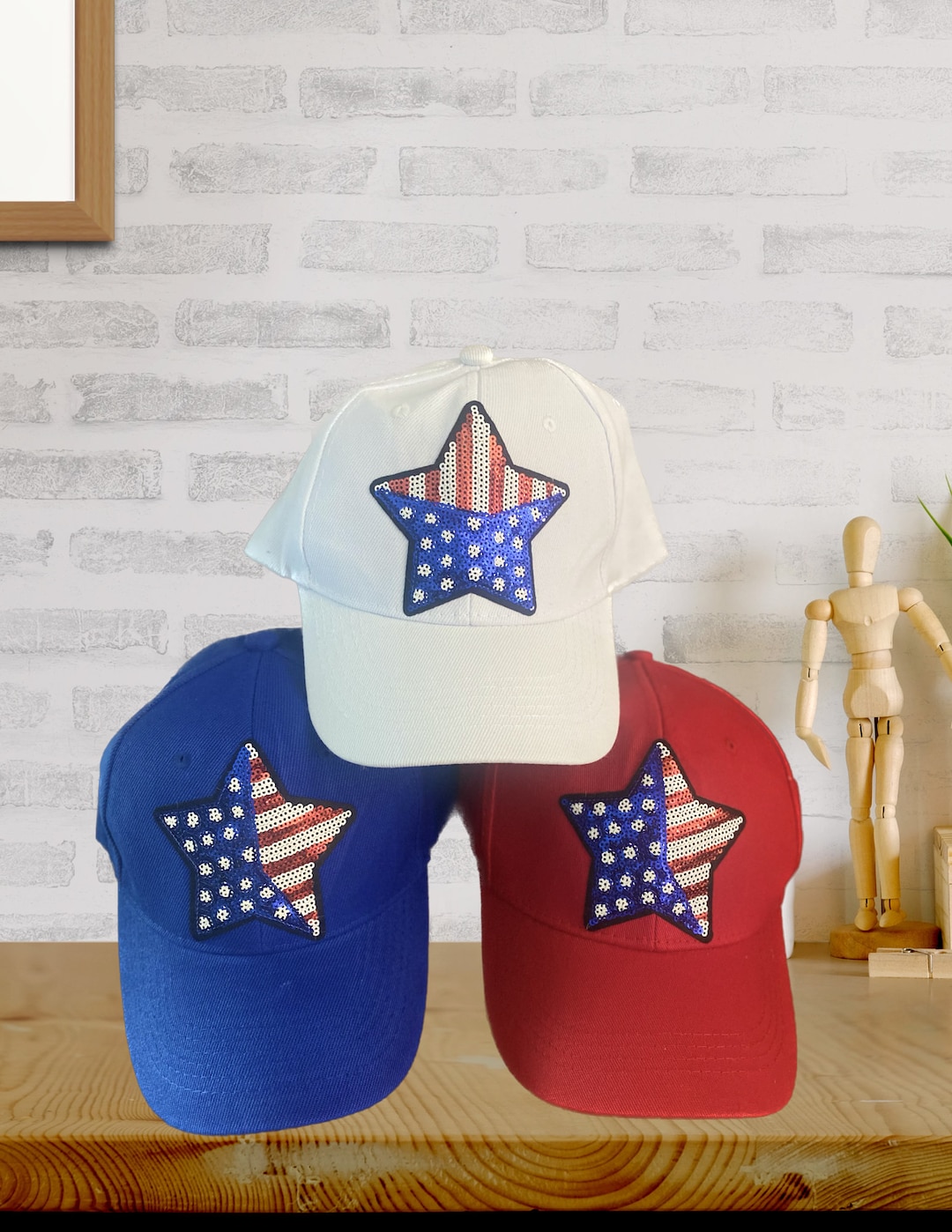 Star-spangled Baseball Caps Memorial Day Independence Day Fourth of ...
