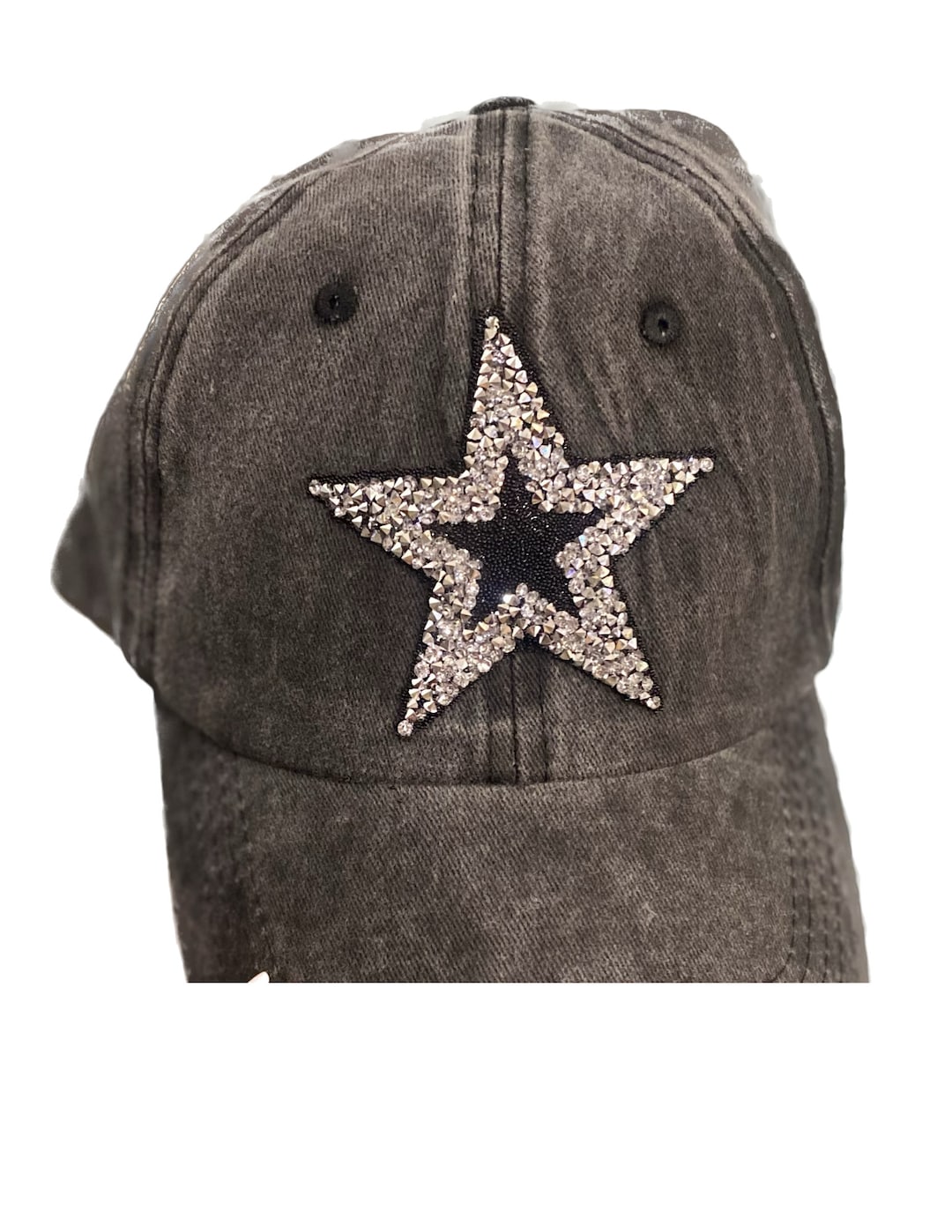 Distressed Rhinestone Star Baseball Caps - Etsy