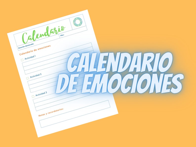 Calendario De Emociones - Etsy
