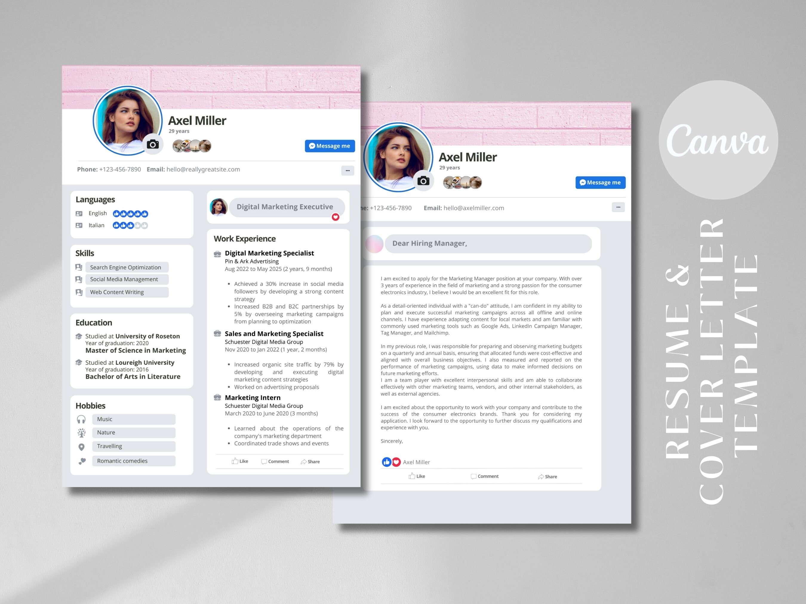 Facebook Profile Page Template 2022