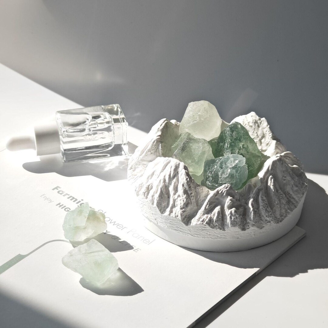 Good Karma Crystal Diffuser, Mountain Altar Bowl With Raw Stones ...