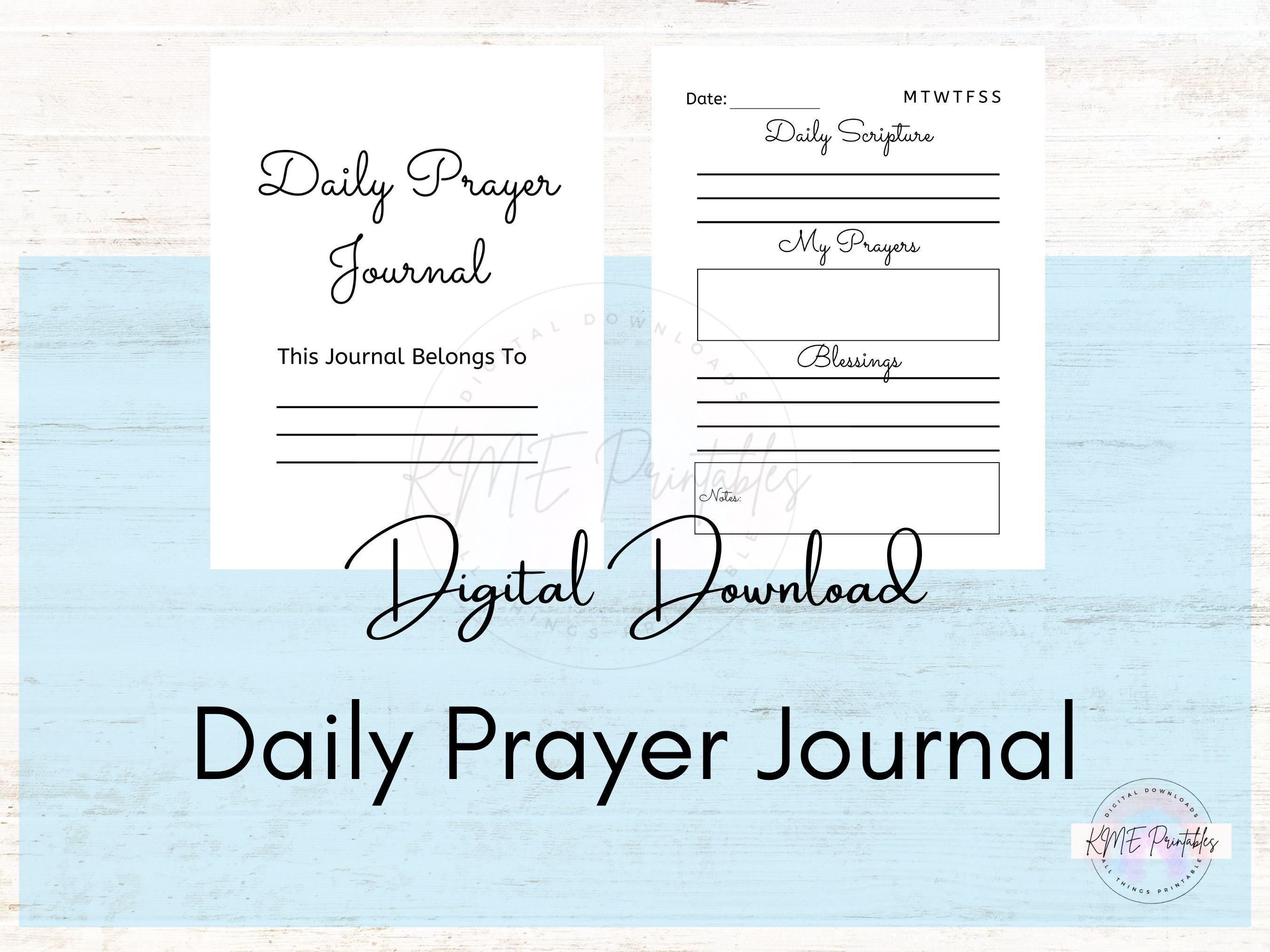 Daily Prayer Journal, Printable Prayer Journal, Digital Download - Etsy