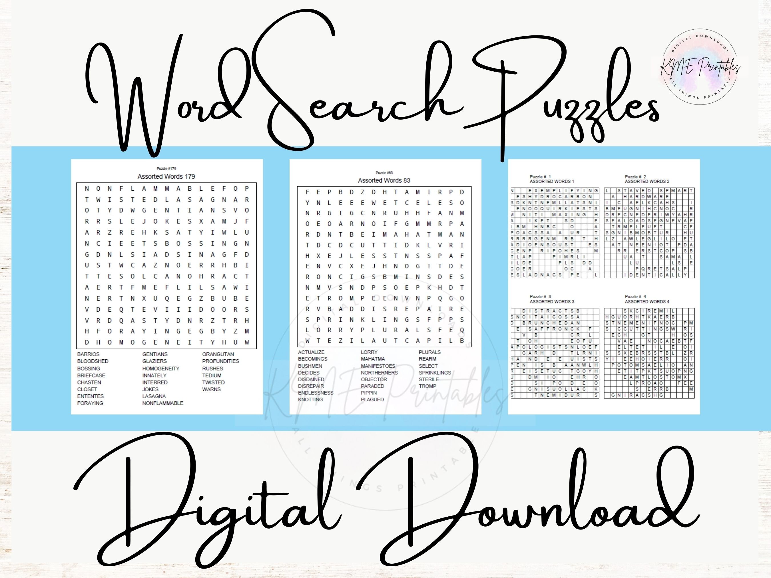 200 Printable Word Search Puzzles With Solutions, Mind Games, Word ...