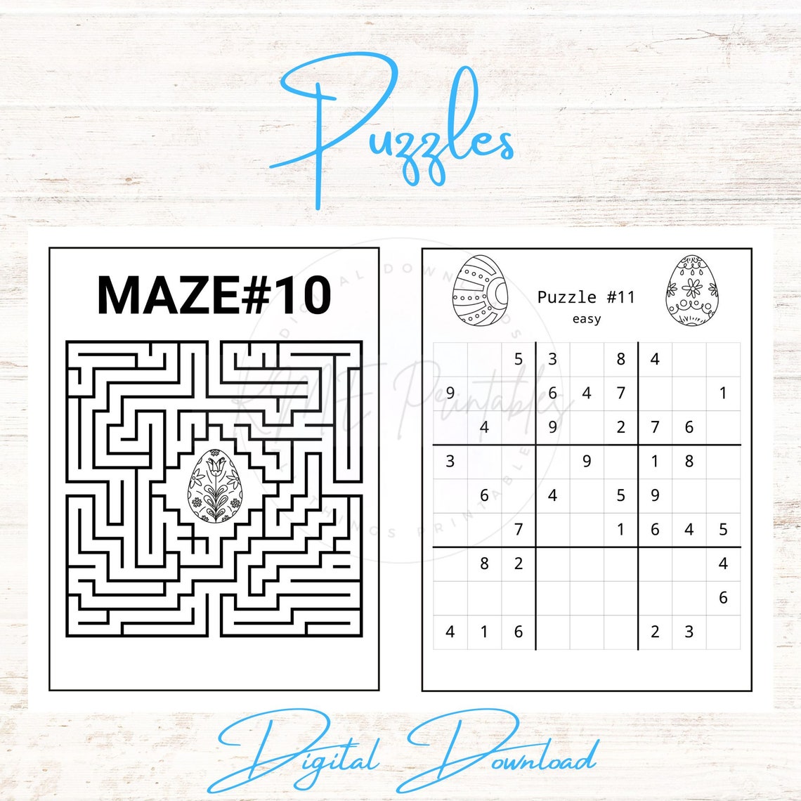 Printable Easter Bundle, 85 Pages or Coloring, Drawing, and Puzzles ...