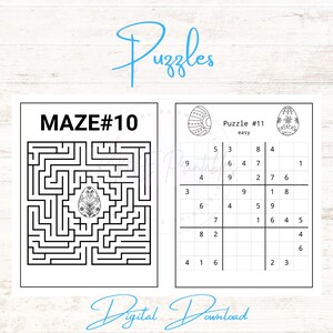 Printable Easter Bundle, 85 Pages or Coloring, Drawing, and Puzzles ...