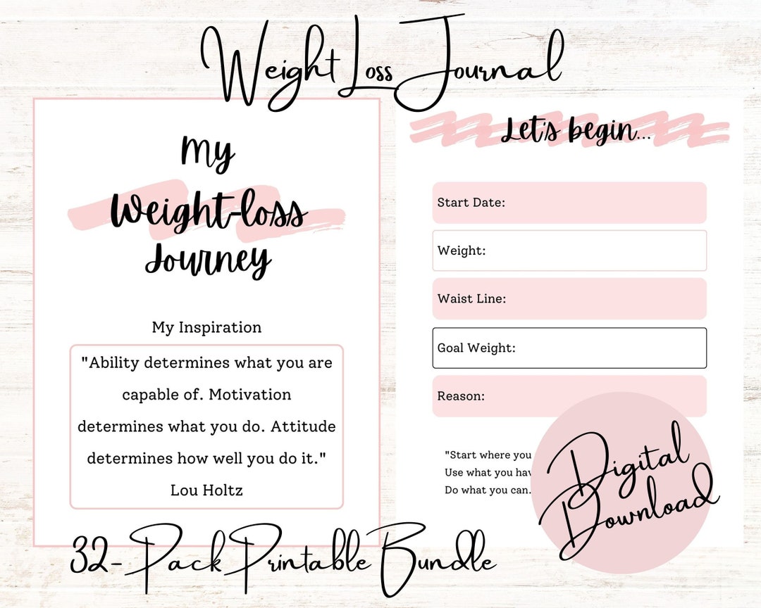 Weight Loss Journal, 75 Soft Challenge, Digital Download, Weigh in ...