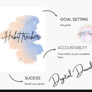 Habit Tracker Bundle - Goal Setting - Monthly Weekly Daily Planner ...