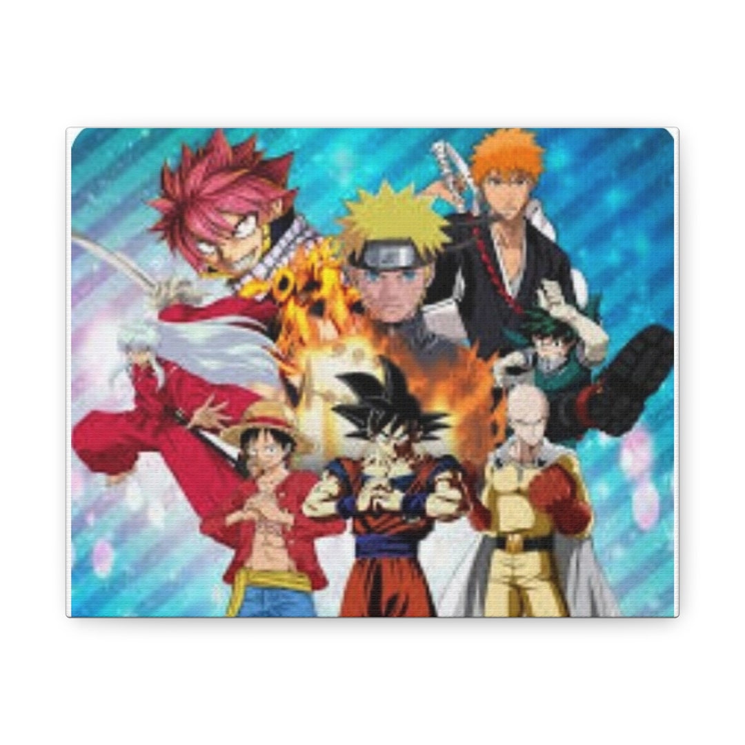 Anime Crossover Canvas Gallery Wraps - Etsy