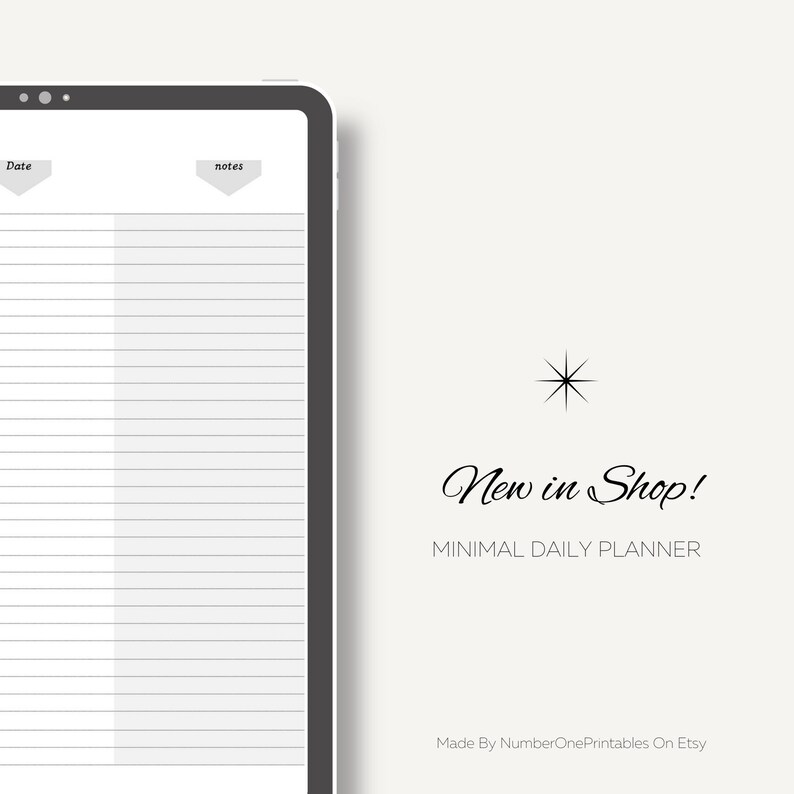 Minimal Daily Planner Printable, Minimal Planner, Hourly Planner ...