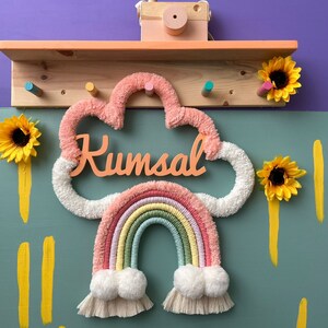 Macrame Rainbow Wall Hanging Baby Shower Gift New Baby - Etsy