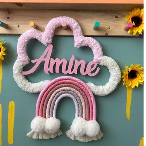 Macrame Rainbow Wall Hanging Baby Shower Gift New Baby - Etsy
