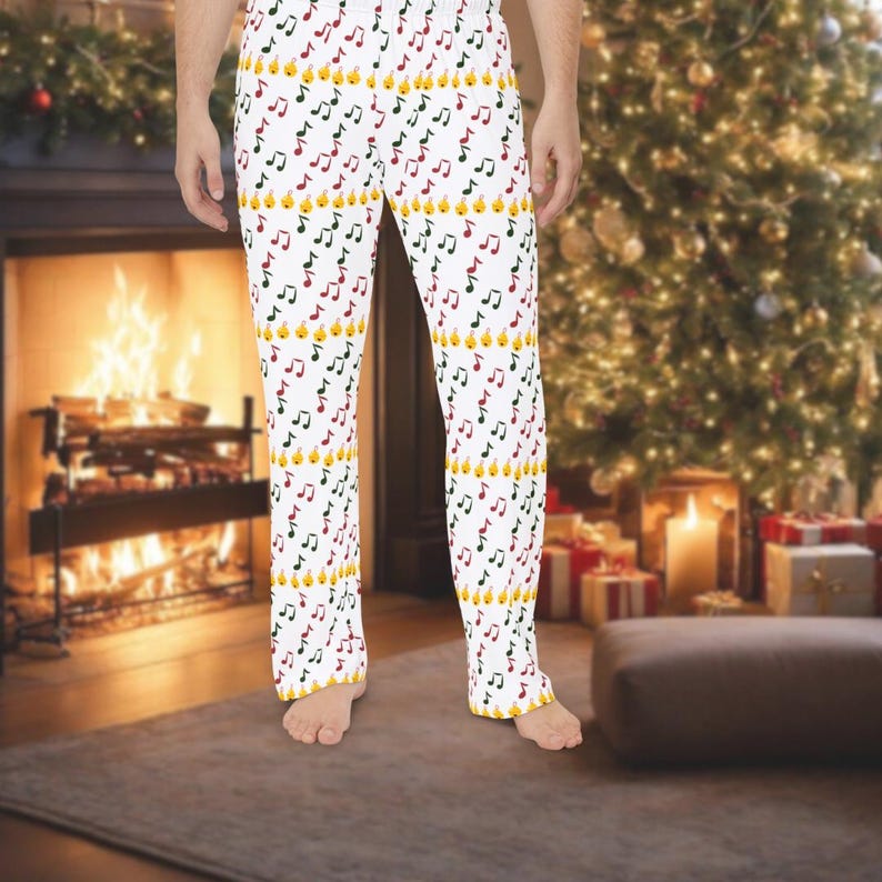 Jingle Bells Men's Pajama Pants Coordinating Set for Christmas Eve ...