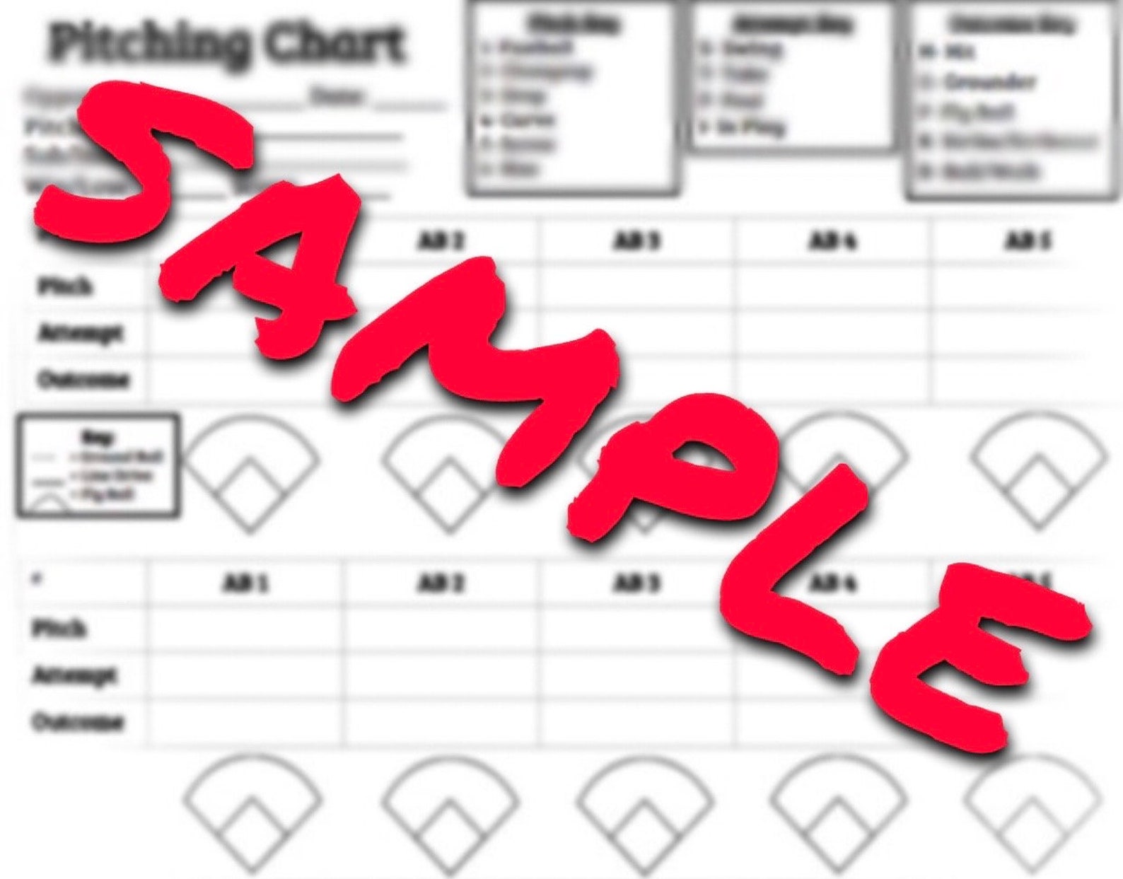 Softball Pitching Chart - Etsy