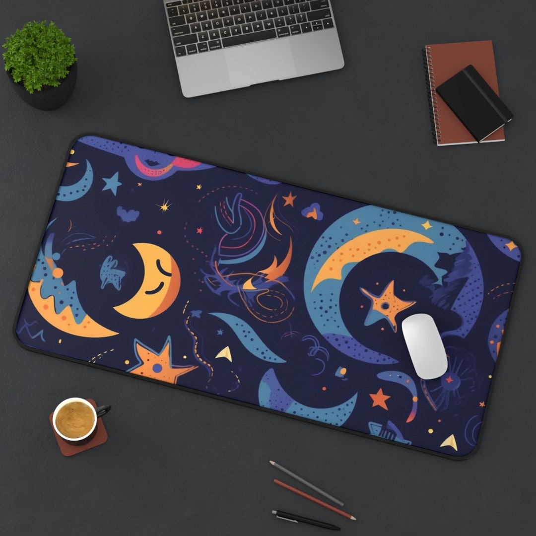Limited Print | Original Art | Cosmic Universe Sun and Moon, Mouse Pad ...