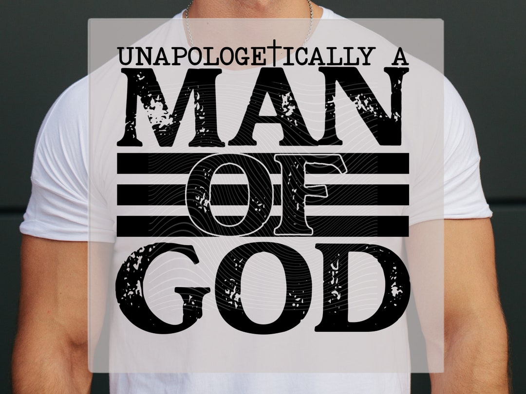 Man of God DTF Transfer Ready for Press, Mens Christian Tshirt Heat ...