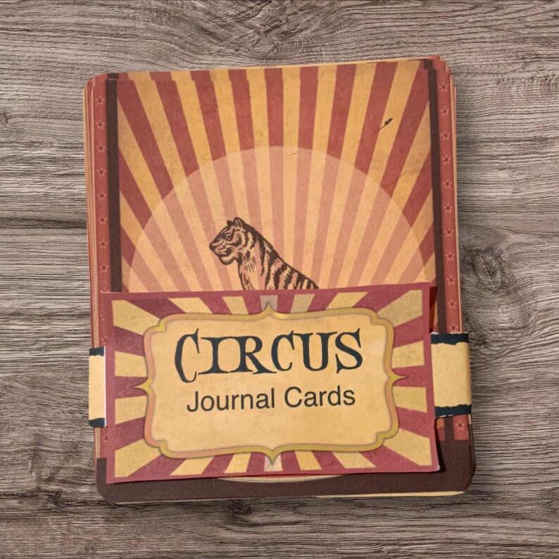 Circus Journal Cards Printable Circus Junk Journaling Cards Vintage ...