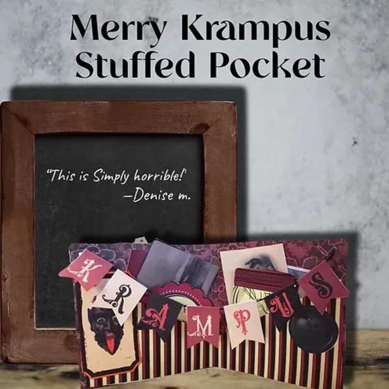 Krampus Printable, Krampus Junk Journal Creepy Christmas Pocket Kit ...