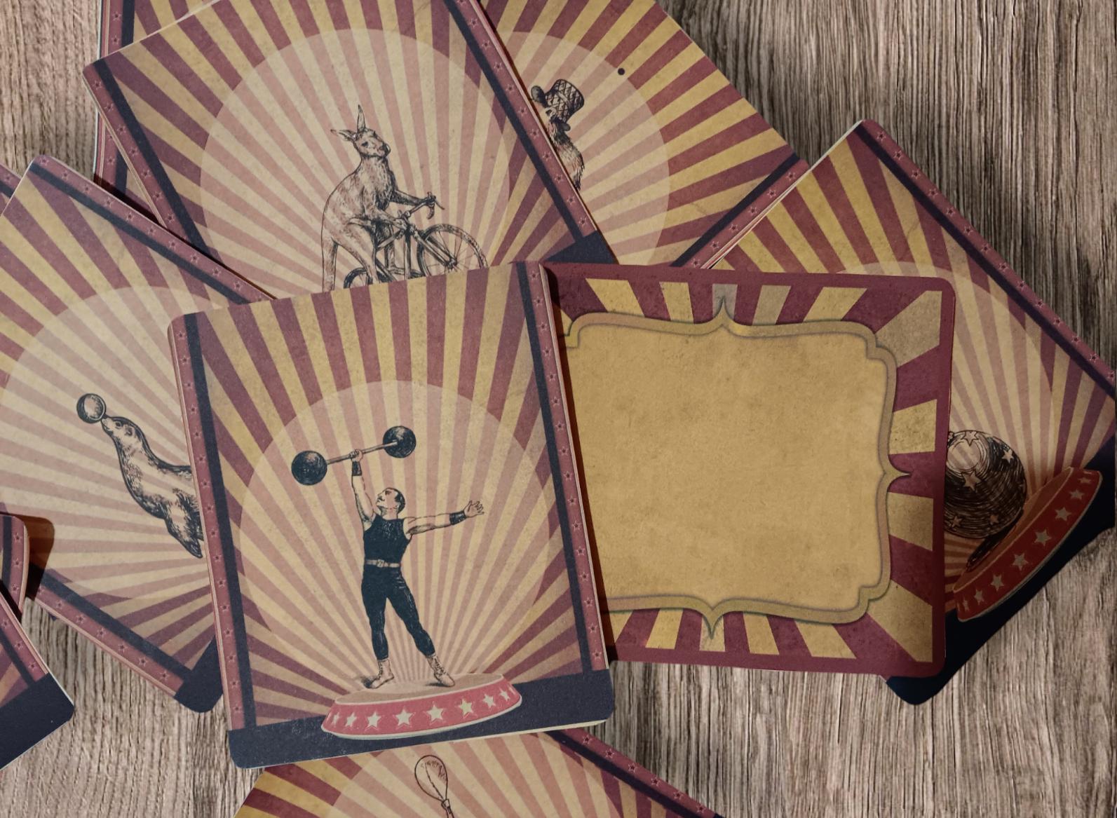 Circus Journal Cards Printable Circus Junk Journaling Cards Vintage ...