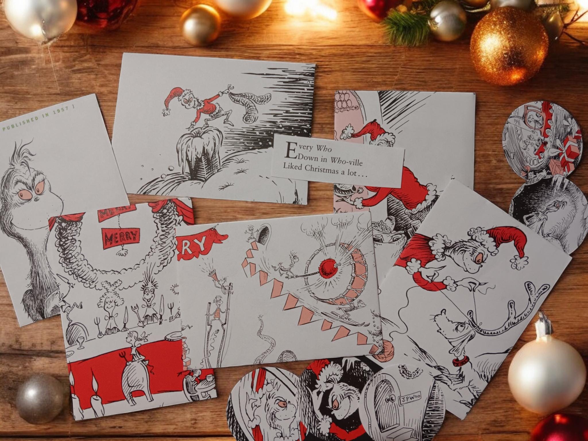 Upcycled Grinch Envelopes Handmade Recycled Holiday Craft Supplies ...