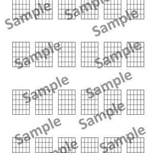 Printable Set of Blank Guitar Chord Chart Boxes PDF - 5 Layouts and ...