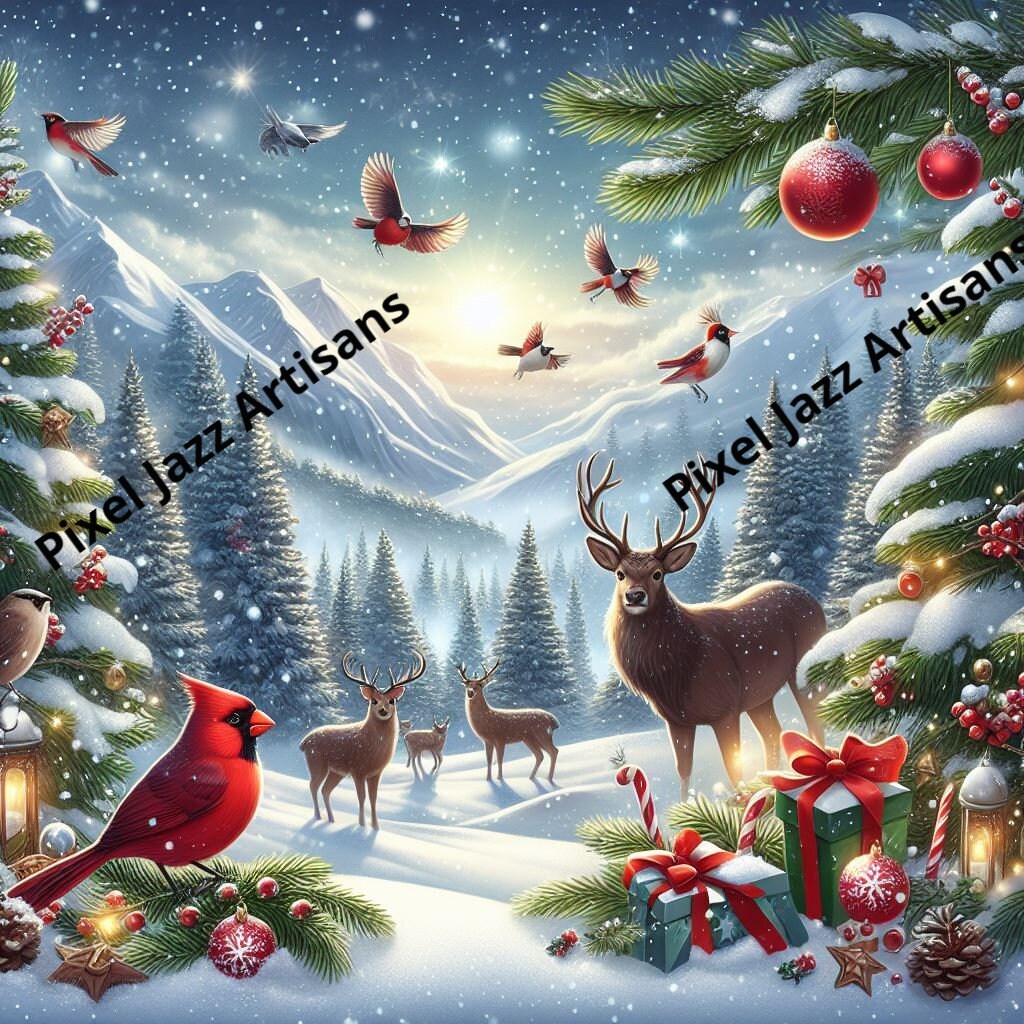 Snowy Winter Christmas Nature Scenes - Etsy