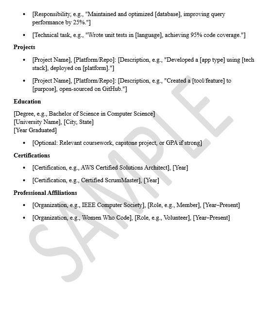 Ats-friendly CV Resume Template for Tech Specialist - Etsy