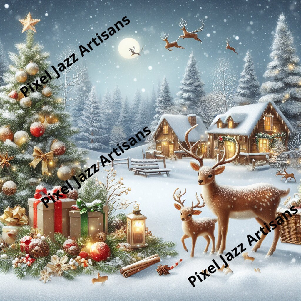 Snowy Winter Christmas Nature Scenes - Etsy