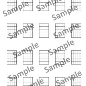 Printable Set of Blank Guitar Chord Chart Boxes PDF - 5 Layouts and ...