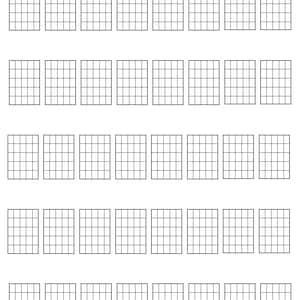 Printable Set of Blank Guitar Chord Chart Boxes 5 Layouts - Etsy