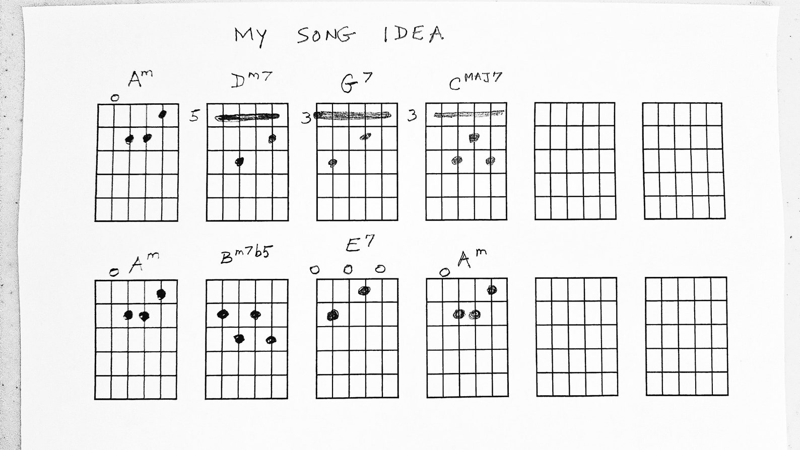 Printable Set of Blank Guitar Chord Chart Boxes 5 Layouts - Etsy
