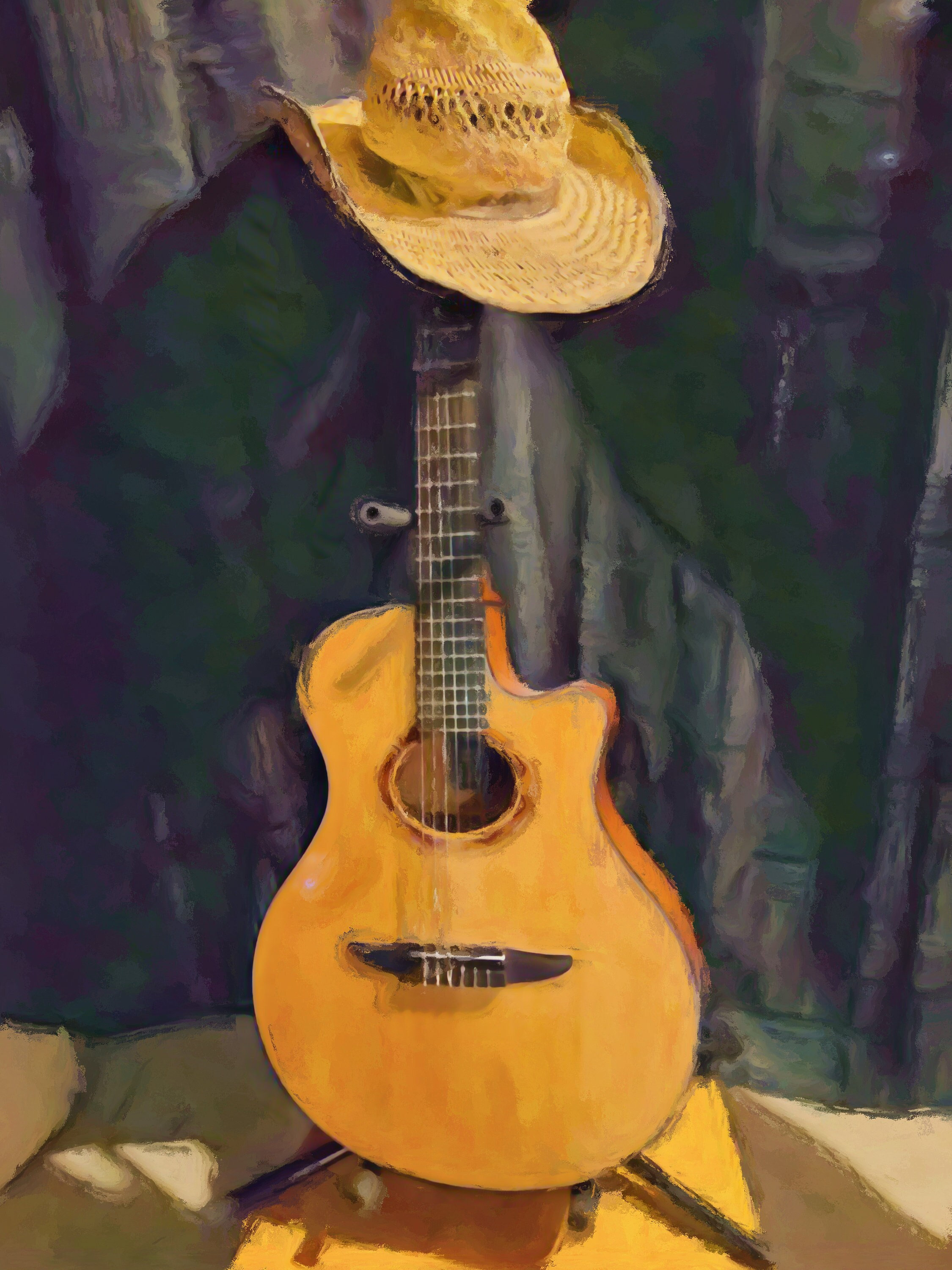 Cowboy Western Guitar Poster or Image - Etsy