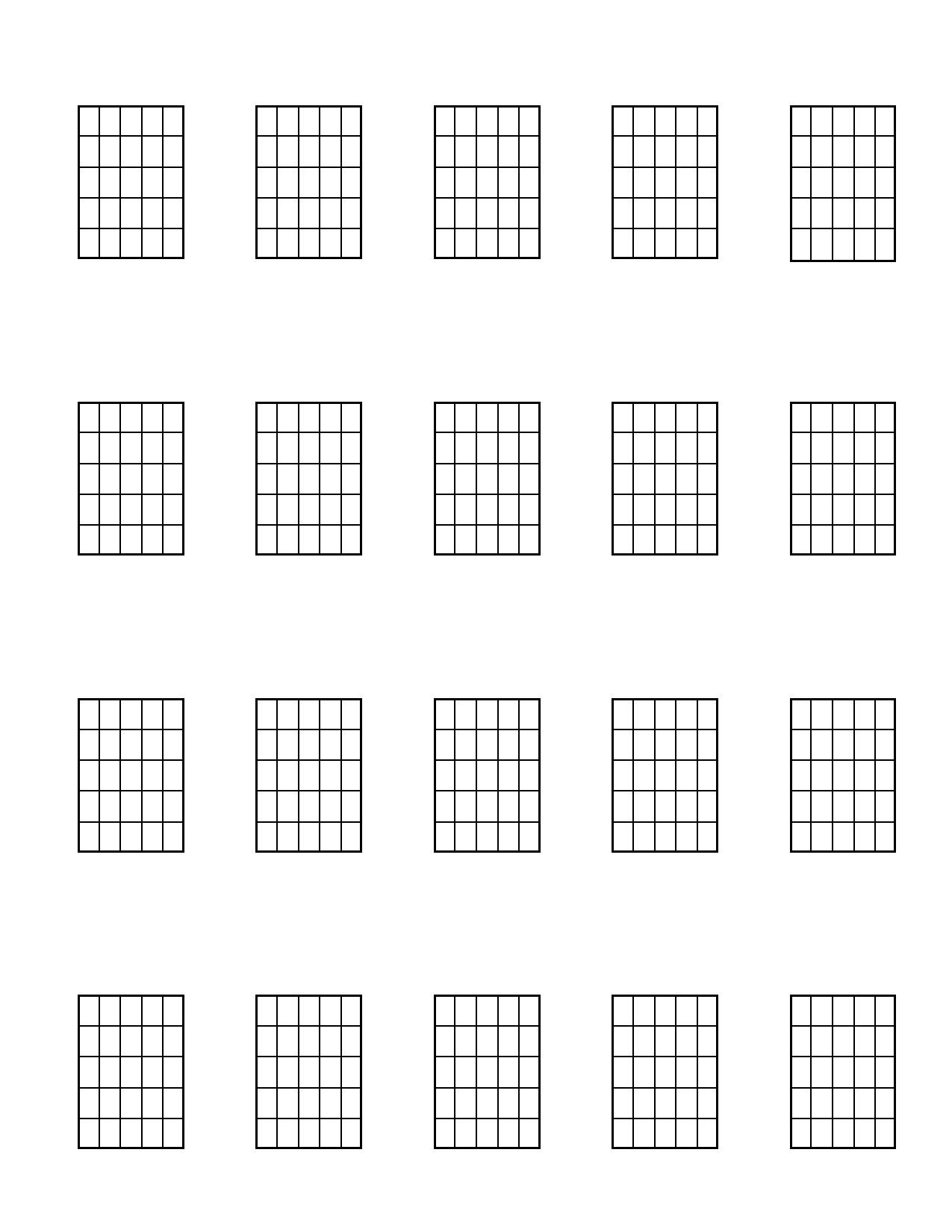 Printable Set of Blank Guitar Chord Chart Boxes 5 Layouts - Etsy