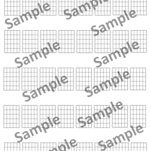 Printable Set of Blank Guitar Chord Chart Boxes PDF - 5 Layouts and ...