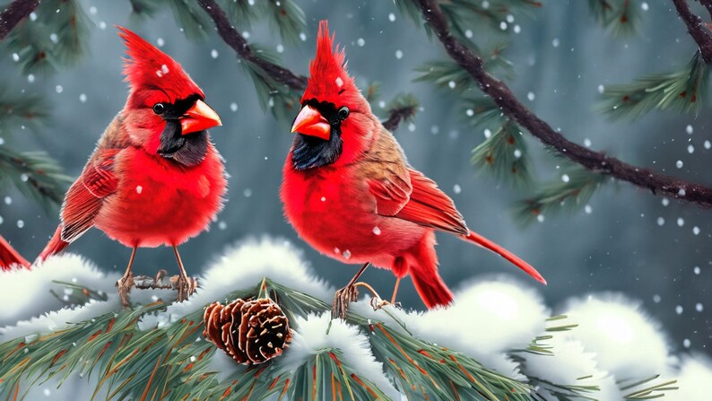 Snowy Winter Christmas Nature Scenes - Etsy