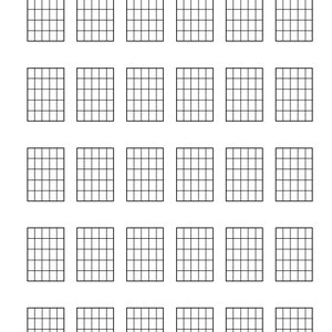 Printable Set of Blank Guitar Chord Chart Boxes 5 Layouts - Etsy