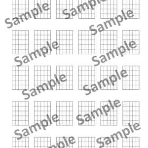 Printable Set of Blank Guitar Chord Chart Boxes PDF - 5 Layouts and ...
