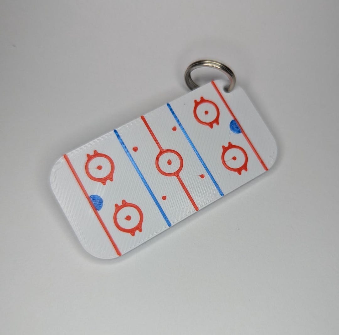 3D Printed Hockey Rink Keychain – Gift for Hockey Fans - Etsy