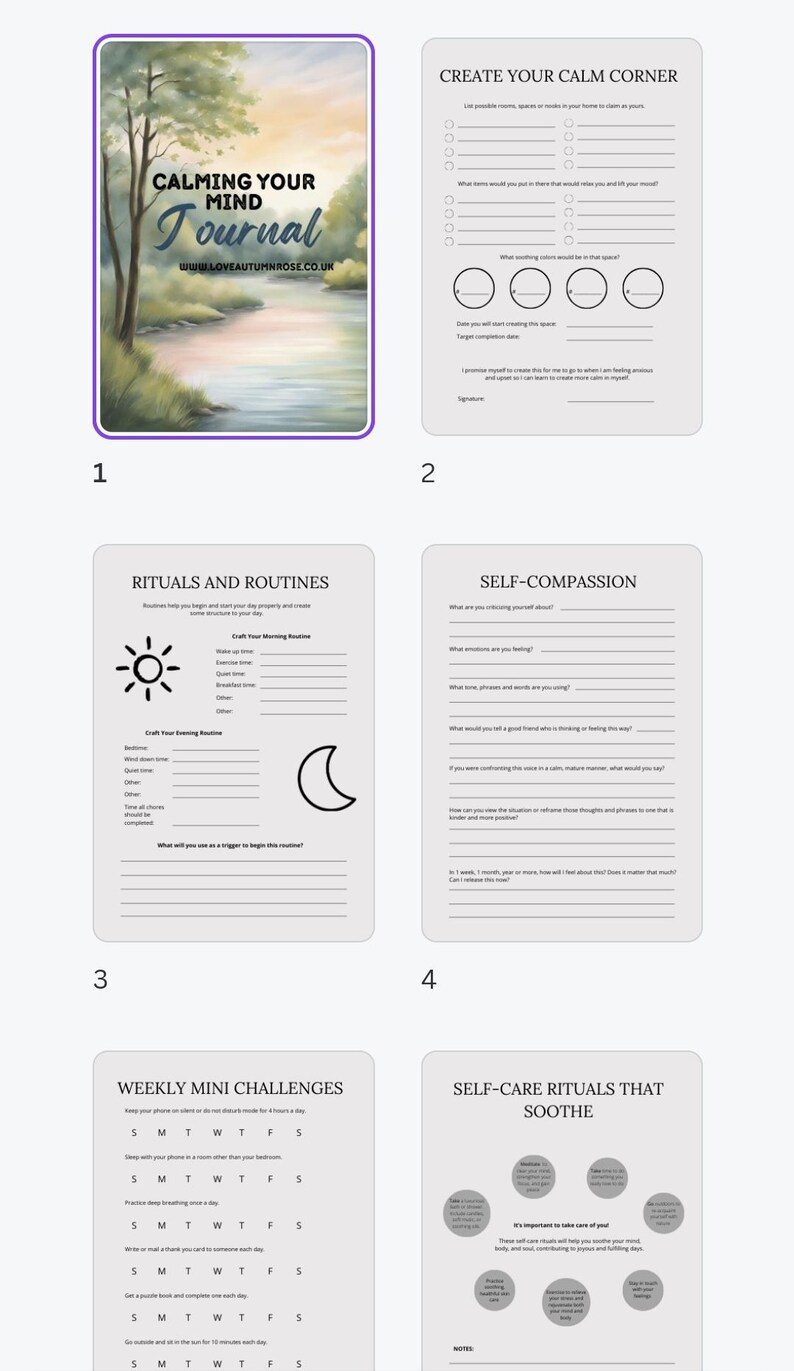Calming Your Mind Journal - Etsy